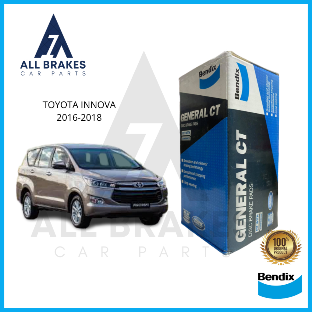 Bendix Brake Pad Front for Toyota INNOVA 2016-2022 (DB-2396 GCT ...