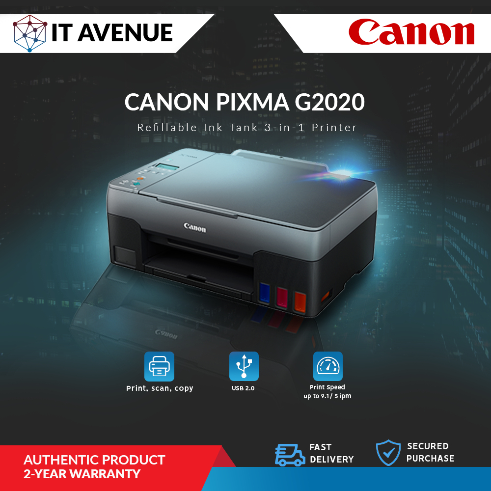 Canon Pixma G2020 Printer Refillable Ink Tank 3 In 1 | Shopee Philippines