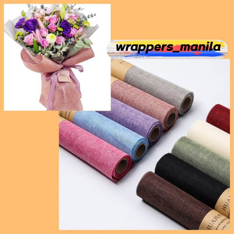 Floral Wrapping Net Yarn Colored Linen Bouquet Wrapper | Shopee Philippines