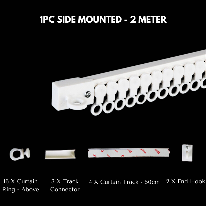 Adjustable Curtain Track Rail Straight Flexible Ceiling Mounted wall ...