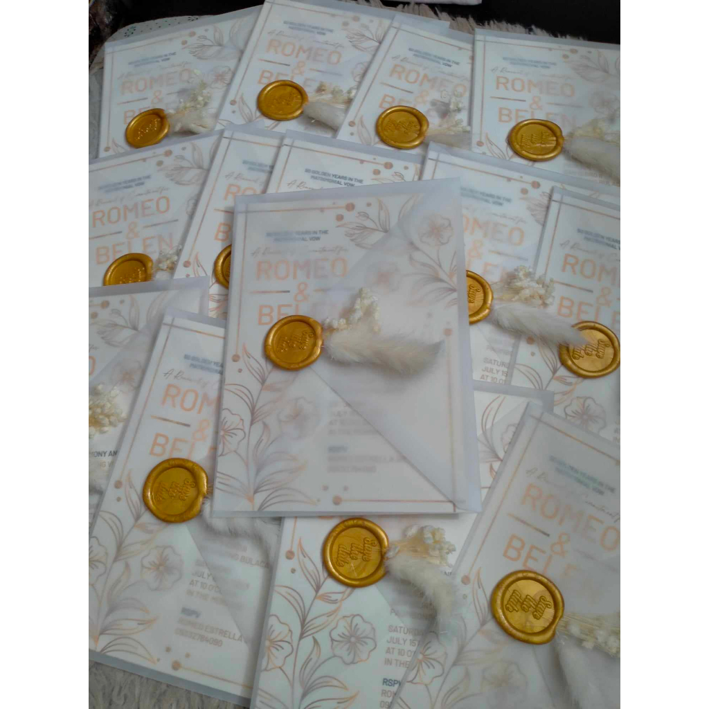 Wedding Invitation Card with white envelope (5r size) | Shopee Philippines