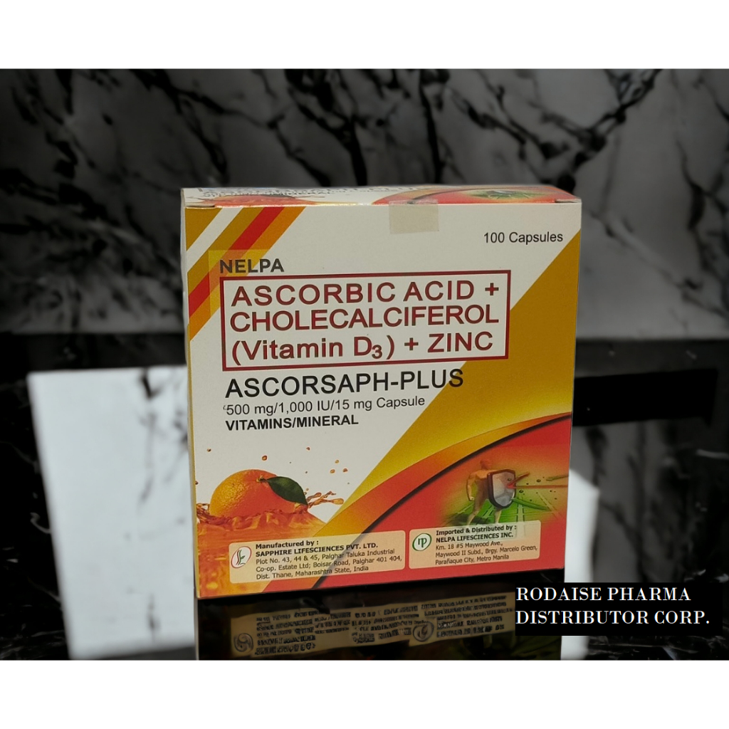 Ascorbic Acid Cholecalciferol Vitamin D3 Zinc 100s Capsule