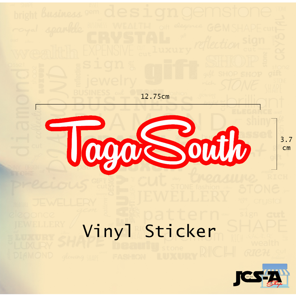 JCS_ Taga North and Taga South Vinyl Stickers | Shopee Philippines
