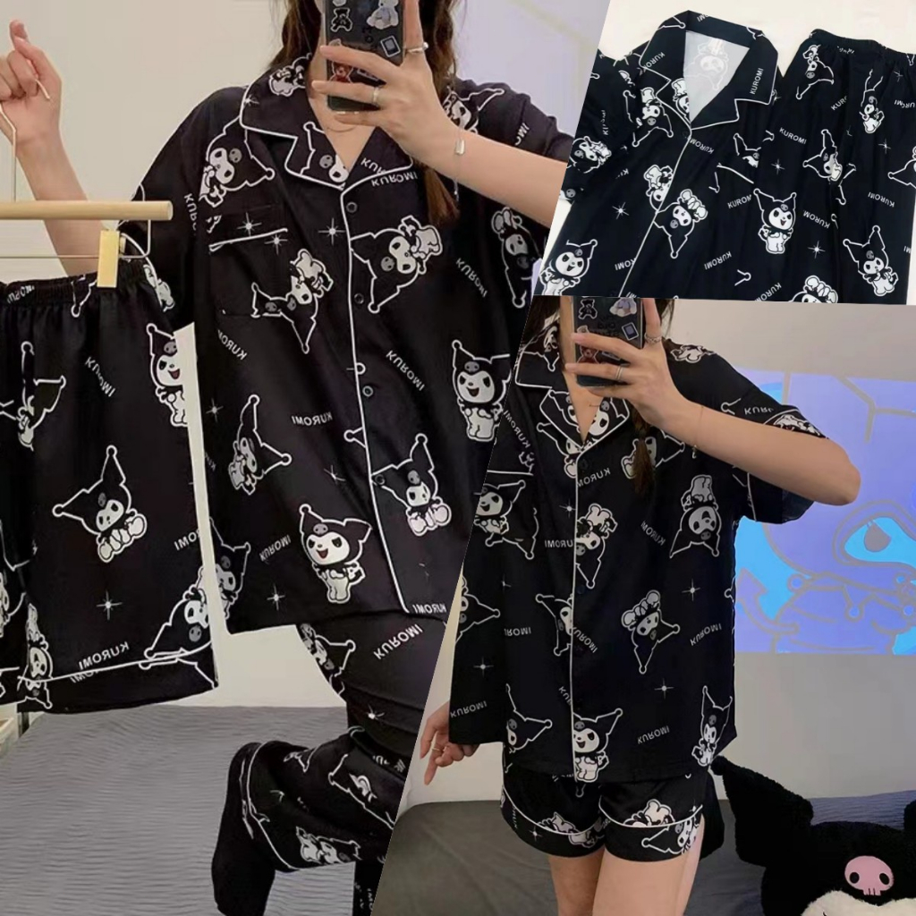 3in1 Korean Terno Prints Shortsleeves Shorts/Pajama Terno Sleepwear Set ...