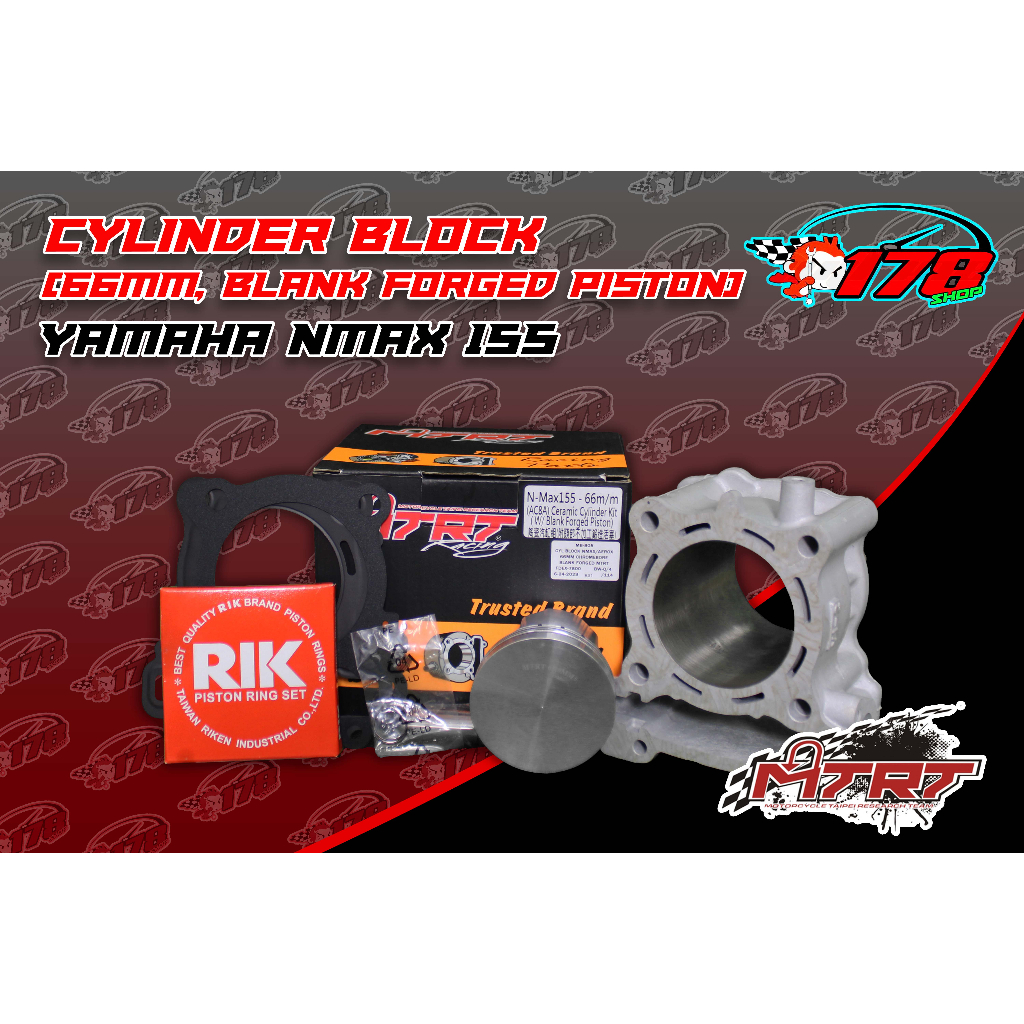 MTRT aerox/nmax 155 chromebore block forged piston (66MM) | Shopee ...