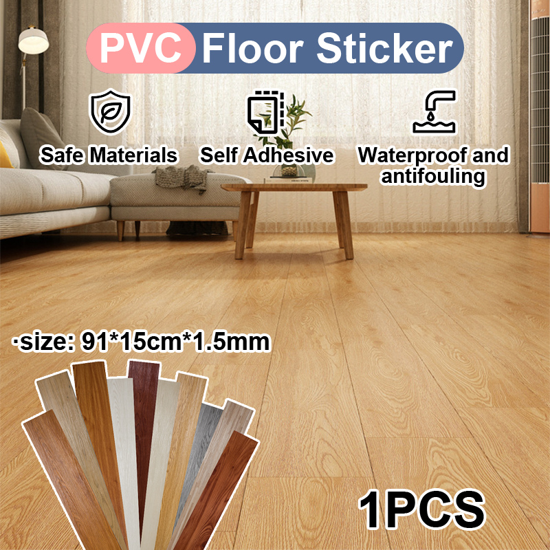 1.5mm 3D Vinyl Floor Sticker Waterproof Self Adhesive 1pc PVC Floor ...