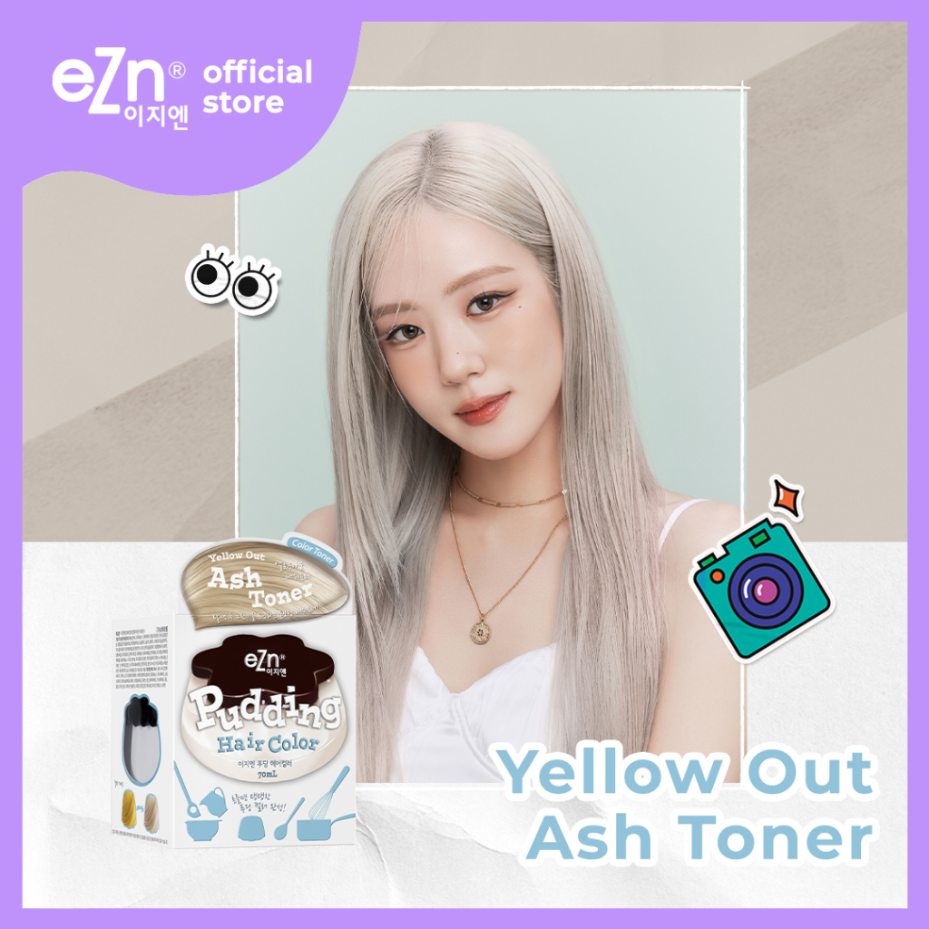 eZn Pudding Hair Color Yellow Out Ash Toner (70 ml) - Self Hair Dye DIY ...