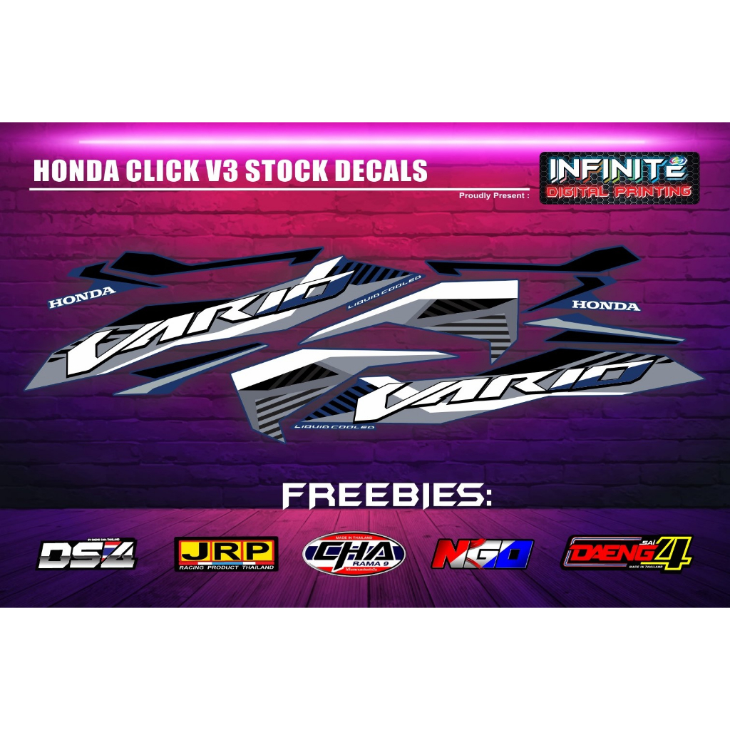 Honda Click 125i v3 stock decals sticker 2023 model (custom) | Shopee ...