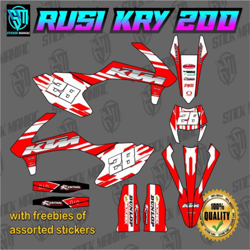Rusi KRY 200 decals sticker, Laminated | Shopee Philippines
