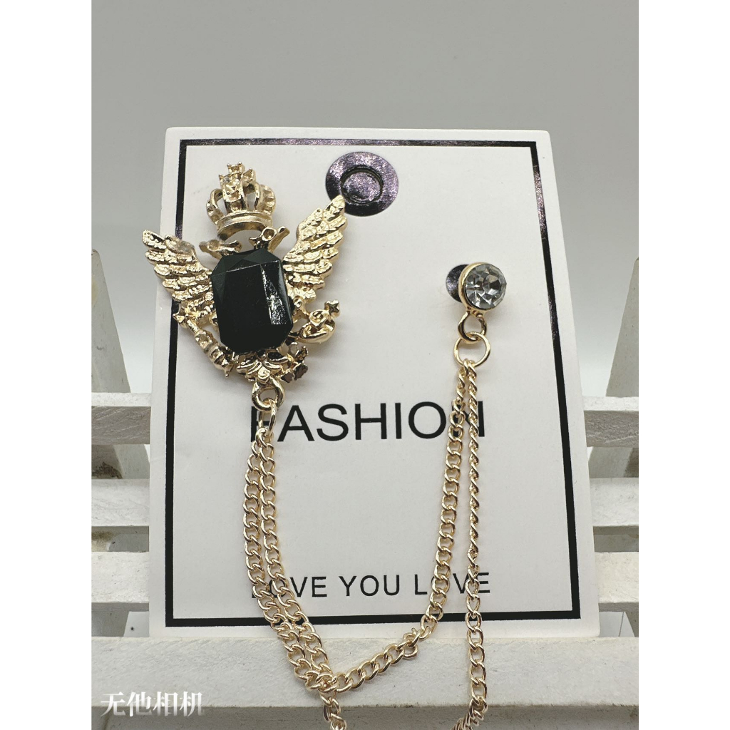1 Piece Men's Elegant Lapel Pin Badge with Chains Brooch Pin for Suit ...