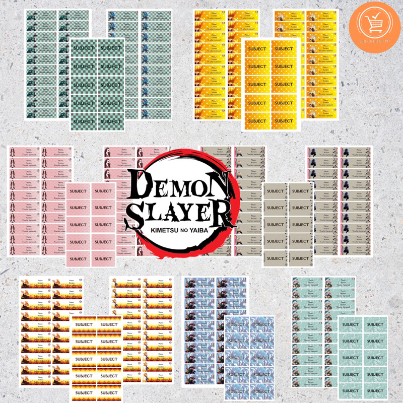 20 pcs Name, 12 pcs subject Anime Characters Name and Subject Sticker ...