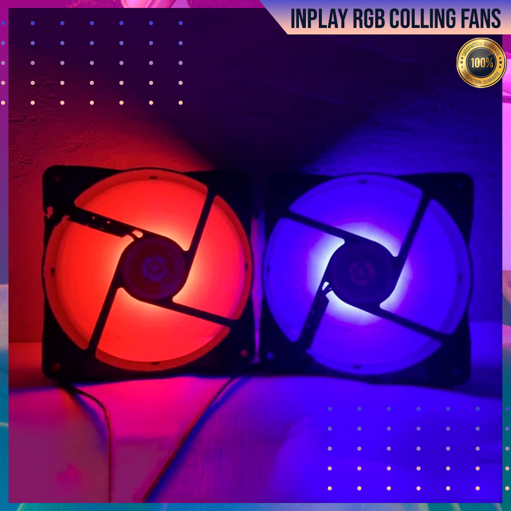 INPLAY 12BL/12RL RGB COOLING FAN 120MM COOLER For PC CASE | Shopee ...