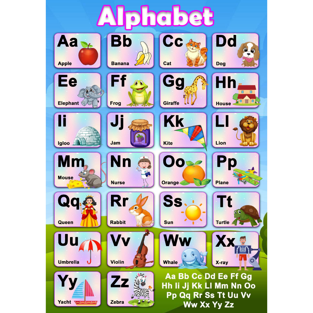 Alphabet Educational Chart A4 Shopee Philippines