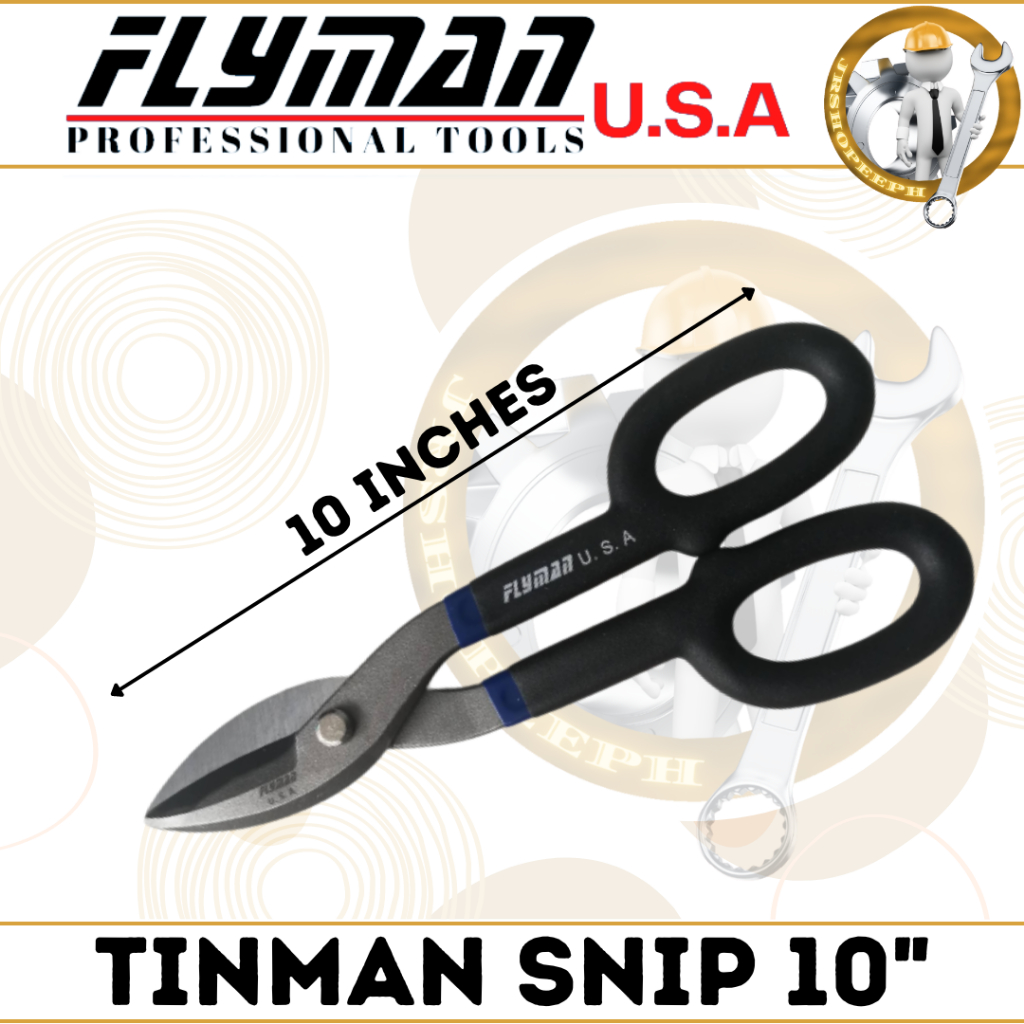 Jrshopee Flyman Tinman Snip 10" Gunting Yero Metal Sheet Cutter Heavy ...