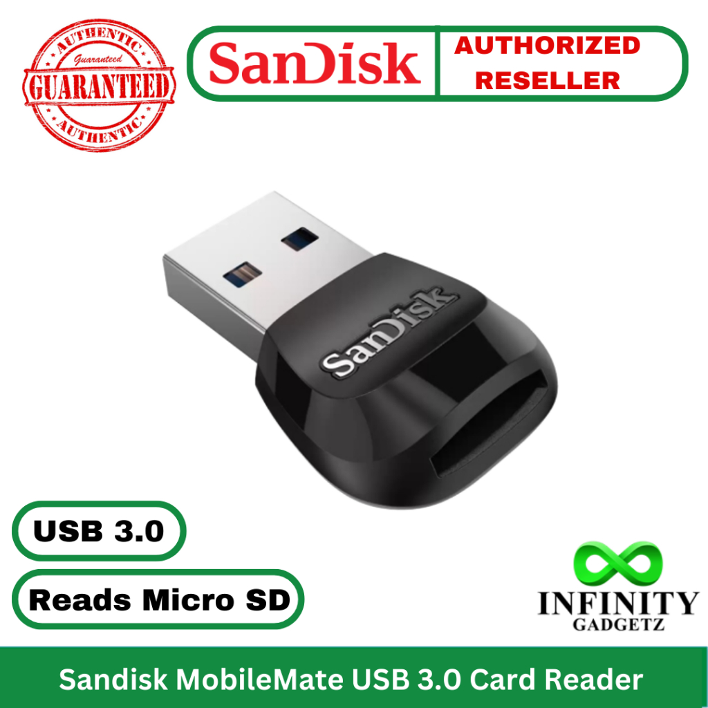 SanDisk MobileMate USB 3.0 Card Reader 170MB/s High Speed Micro SD ...