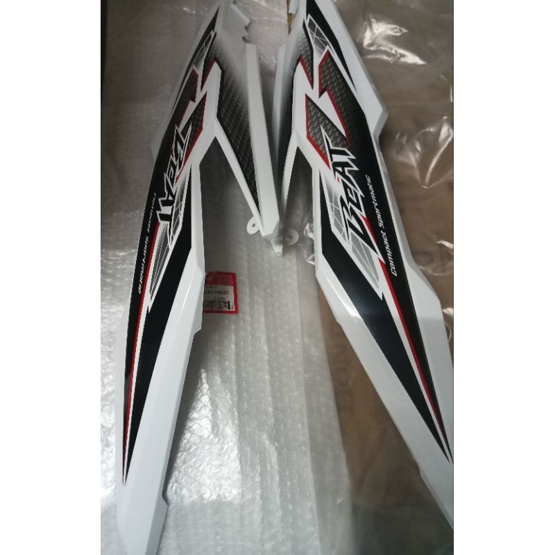 Body Cover Set White Black Sticker Honda Beat Fi v2 Left Right | Shopee ...