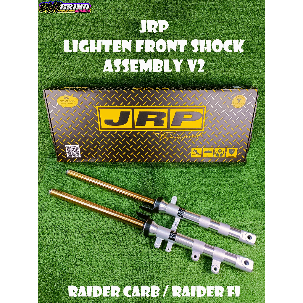 SUZUKI RAIDER 150 CARB / RAIDER 150 FI JRP LIGHTEN FRONT SHOCK ASSEMBLY VERSION 2 GOLD INNER ...