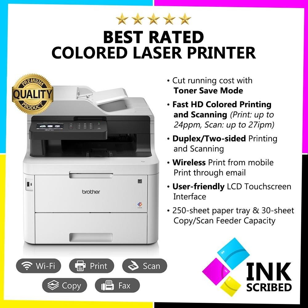 Brother MFC-L3770CDW Laser Printer Colored Copier Scanner 4in1 Wireless ...