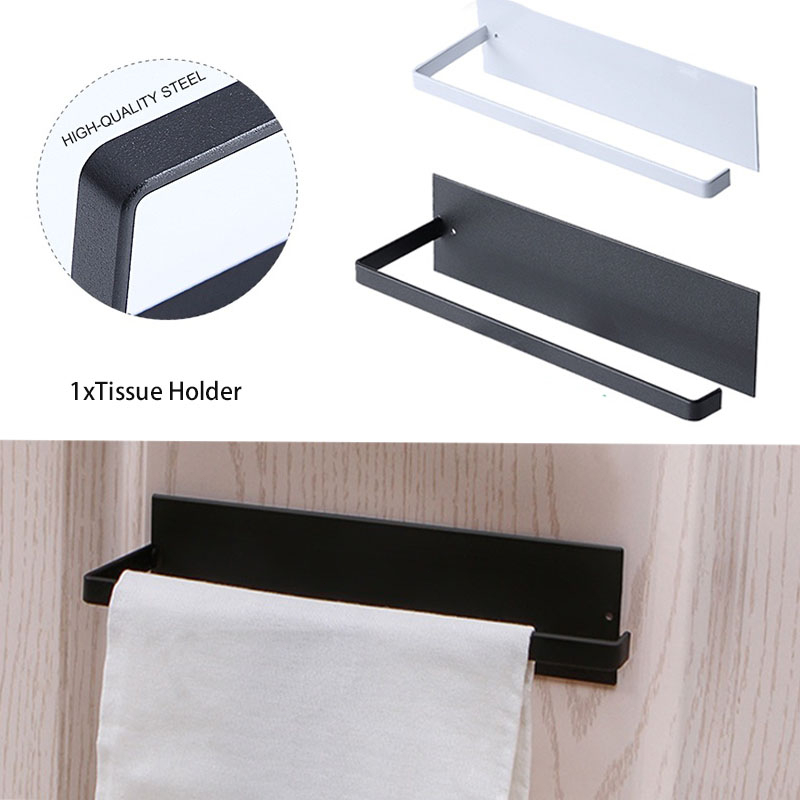 【COD】Tissue Holder Wall Mounted Kitchen Toilet Racks No Punching Paper ...