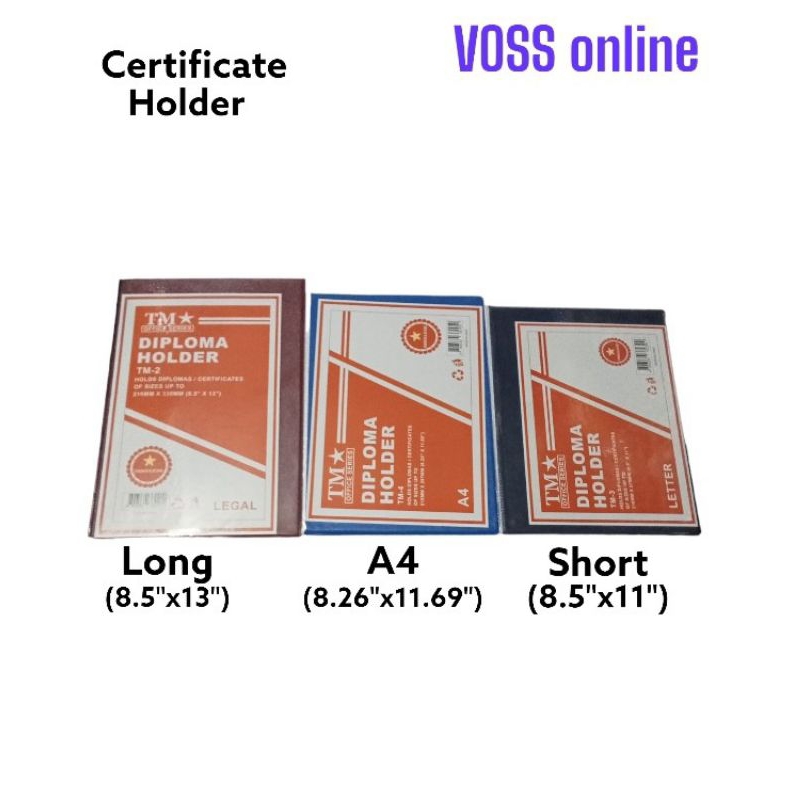 Certificate/Diploma Holder Jacket Short/A4/Long, 6 colors available ...