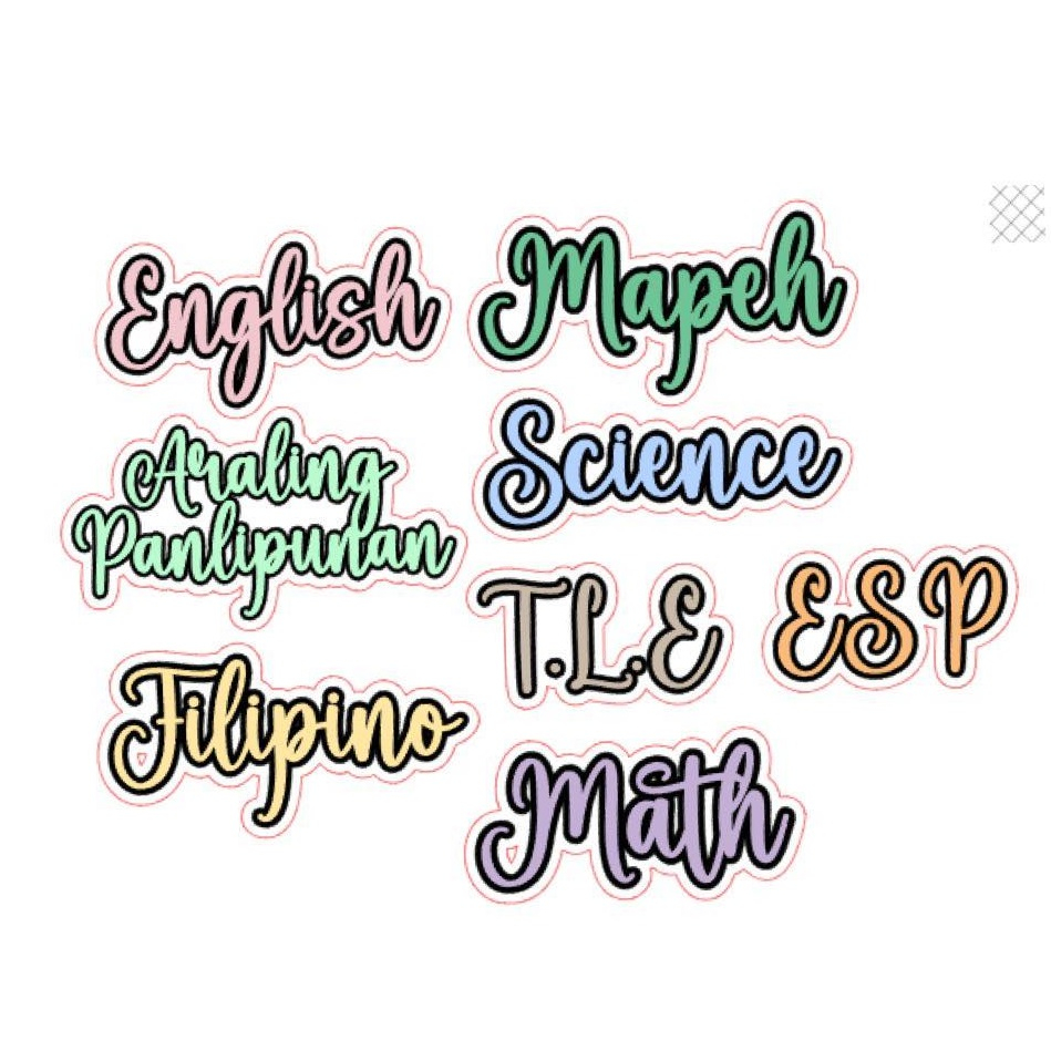 CUSTOMIZED NOTE BOOK SUBJECT LABEL FREE LAYOUT PER A4 PEEL OFF STICKER ...