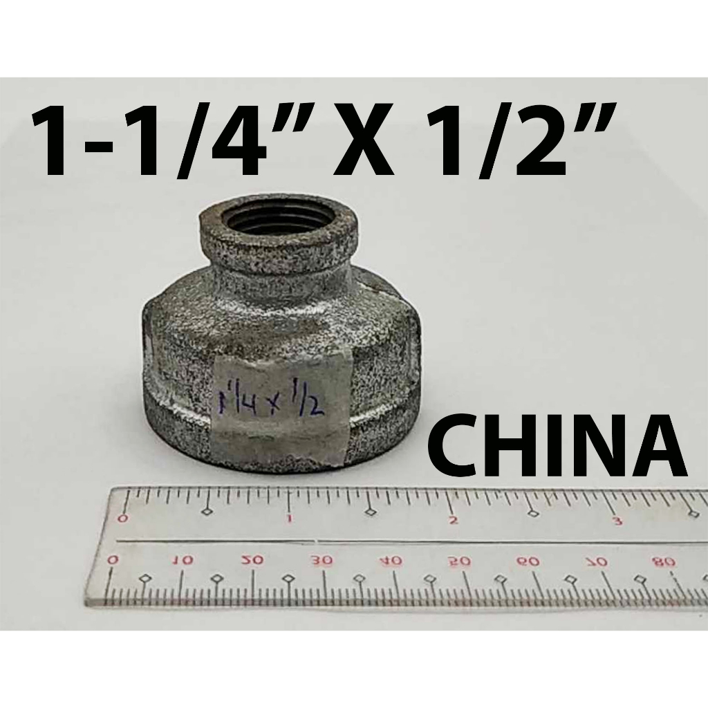 China Gi Bell Reducer 1 1 4 X 1 2 Threaded Screw Type Coupling Reducer Galvanized Iron