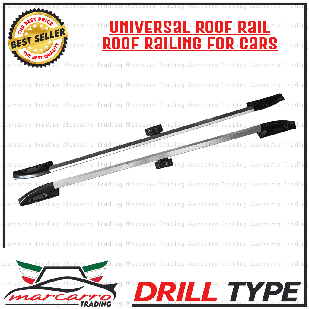 Universal ROOF RAIL / Roof Railing for CARS Silver | Shopee Philippines