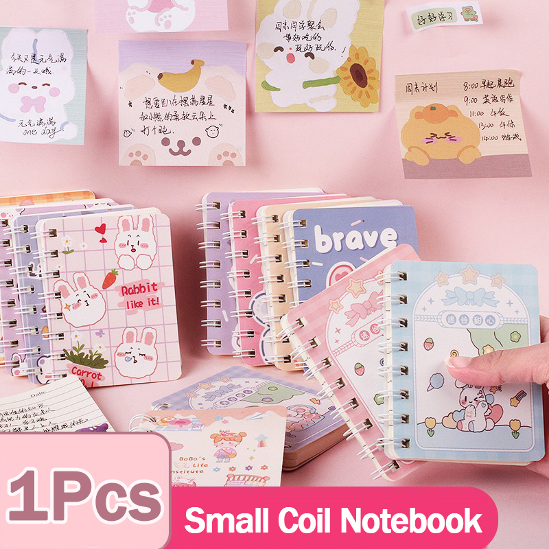 Cartoon Coil Notebook Portable Small Coil Book Notepad Memo Mini ...