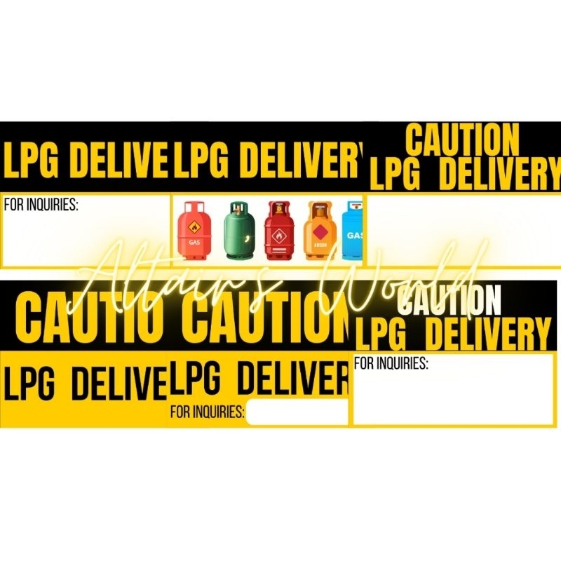 Caution Signage LPG Delivery Sign Laminated Sign / Waterproof Sticker ...
