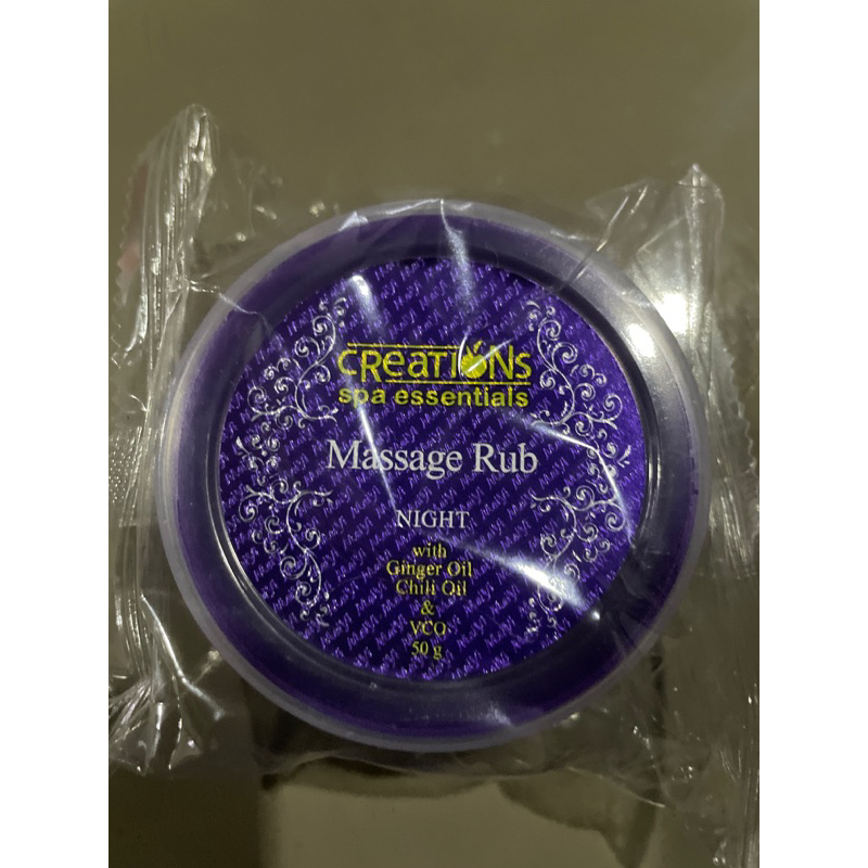 Creations Spa Essentials MASSAGE RUB 50g | Shopee Philippines