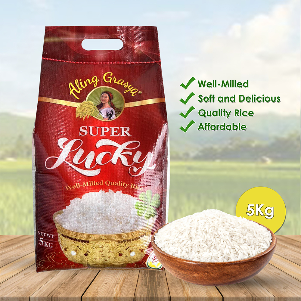 Aling Grasya Super Lucky Well-Milled Rice 5KG | Shopee Philippines