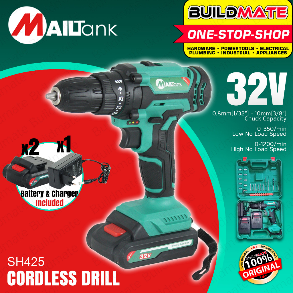 BUILDMATE Mailtank Cordless Drill Driver 32V Drilling Machine Handheld ...