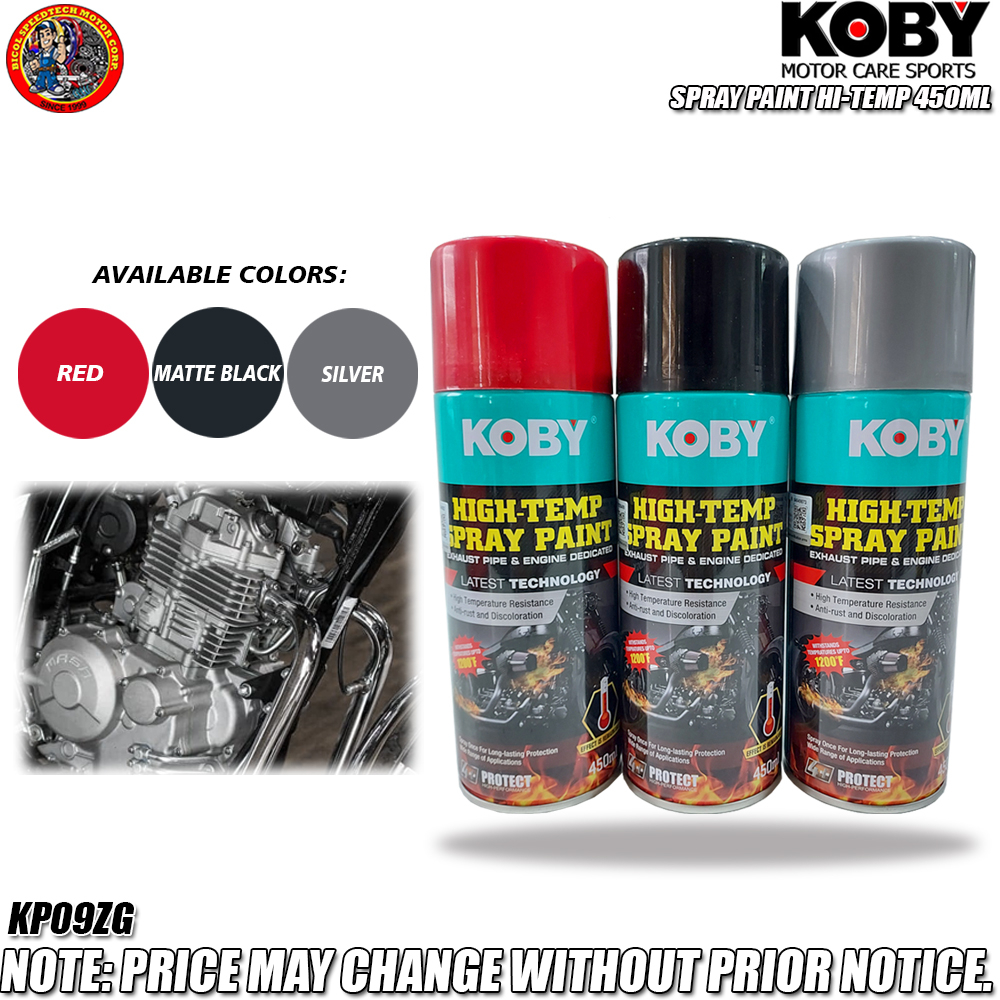 KOBY MOTORCYCLE SPRAY PAINT HI-TEMP 450ML (KP09Z) | Shopee Philippines