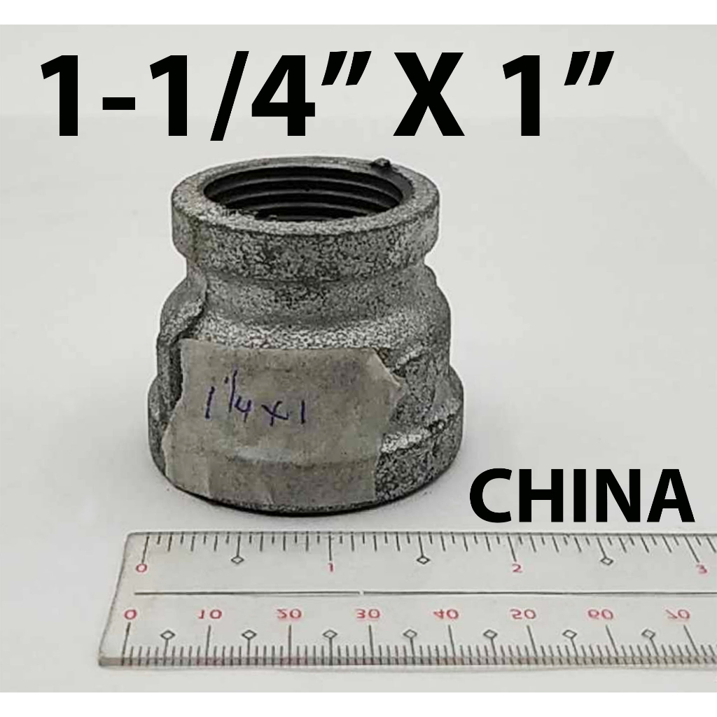China Gi Bell Reducer 1 1 4 X 1 Threaded Screw Type Coupling Reducer Galvanized Iron Shopee
