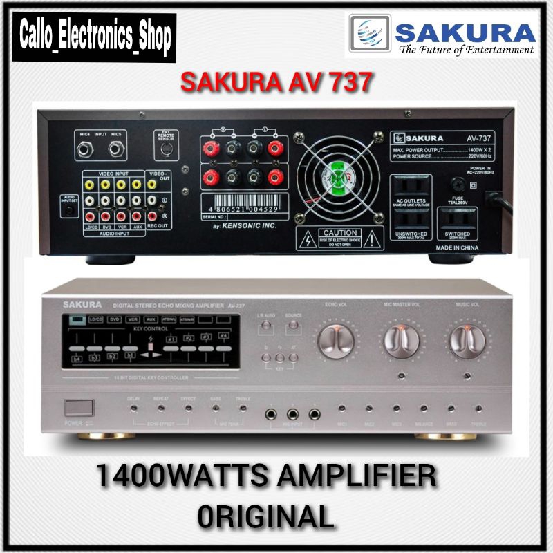 Sakura Amplifier/Sakura AV 737 1400x2 Watts/Original | Shopee Philippines