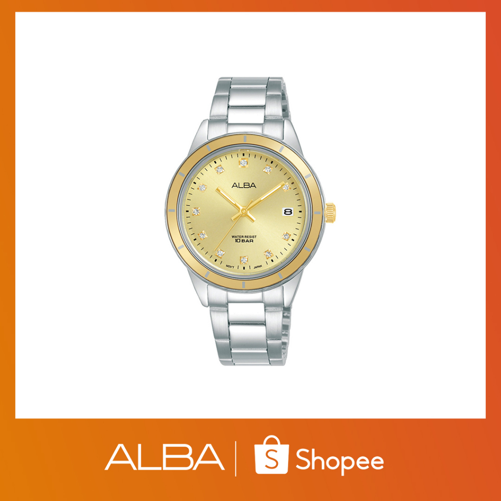 ALBA Philippines Active AG8M85X1 Gold Dial Women's Quartz Watch 34mm ...