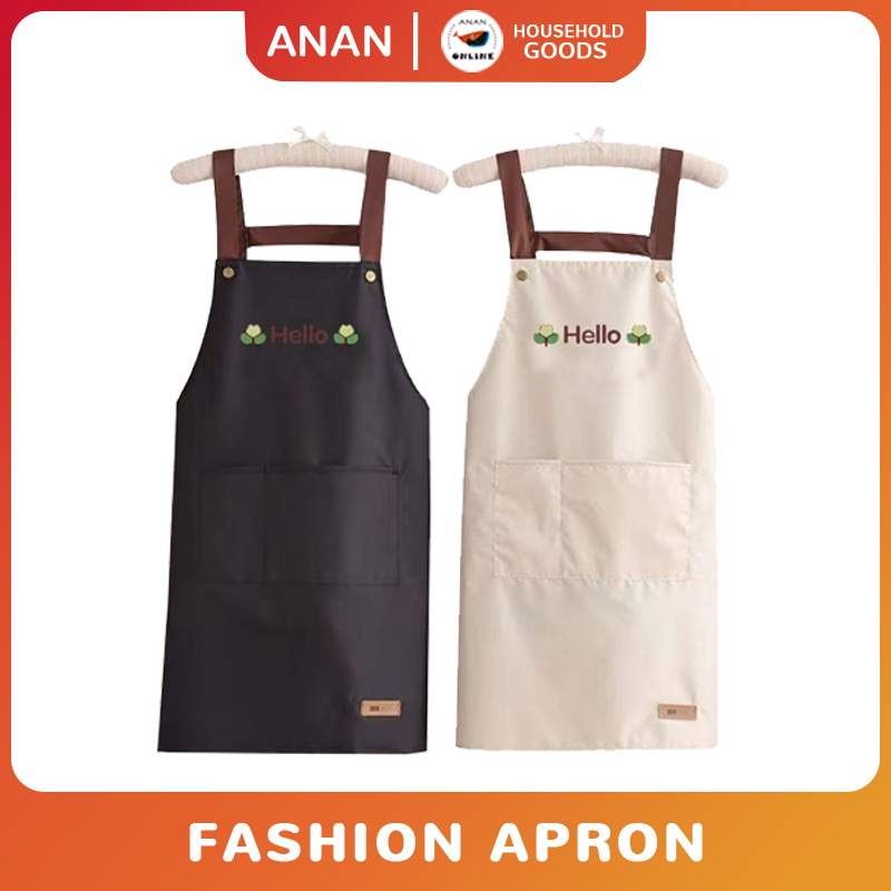Fashion Canvas Waterproof Apron Coffee Shop Barber Working Bib Kitchen ...