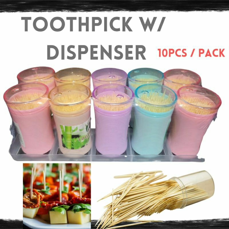 Toothpick with Dispenser 10pcs per pack | Shopee Philippines