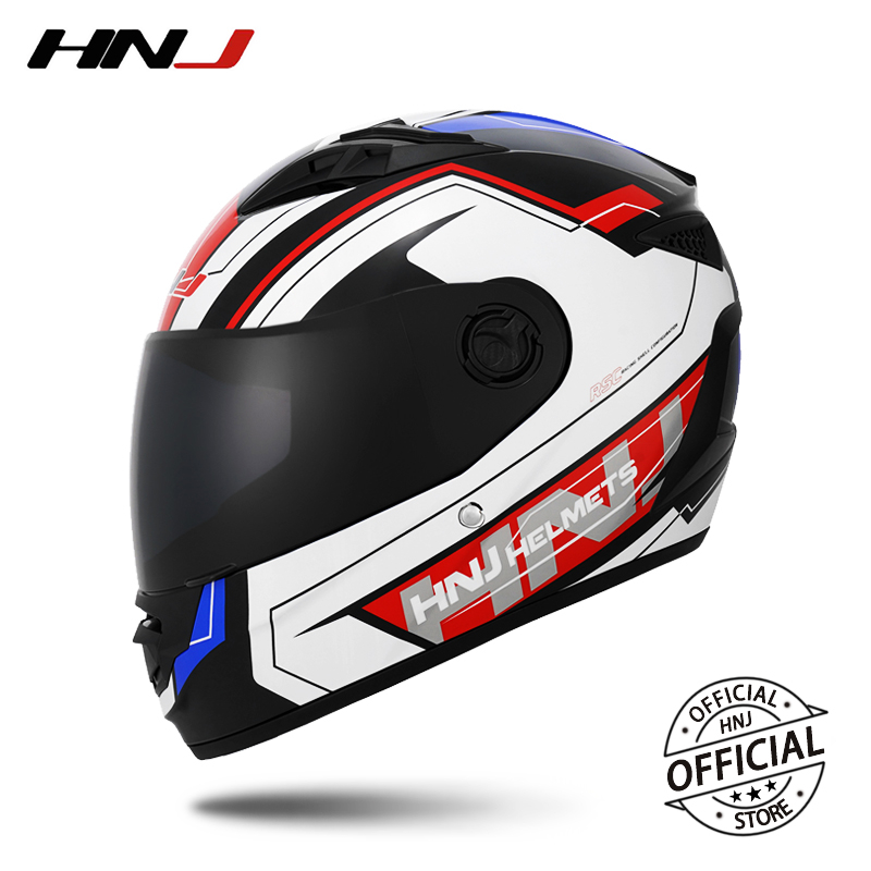 HNJ 855 Helmet Full Face Motorcycle Black Single Visor Pink Helmets ...