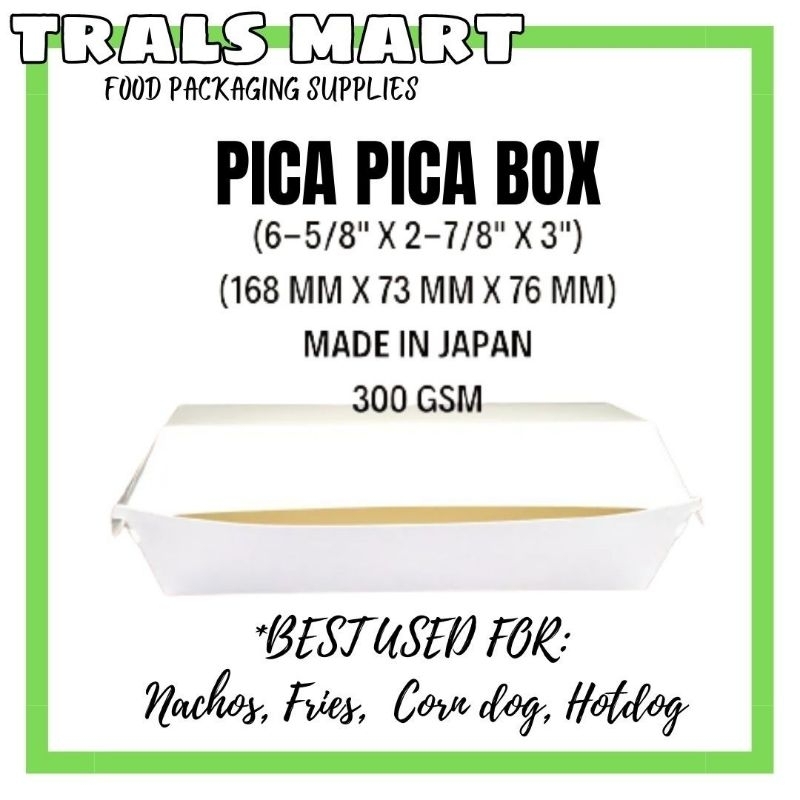 Pica Pica Box/Hotdog Box/Corndog (White Vision) | Shopee Philippines