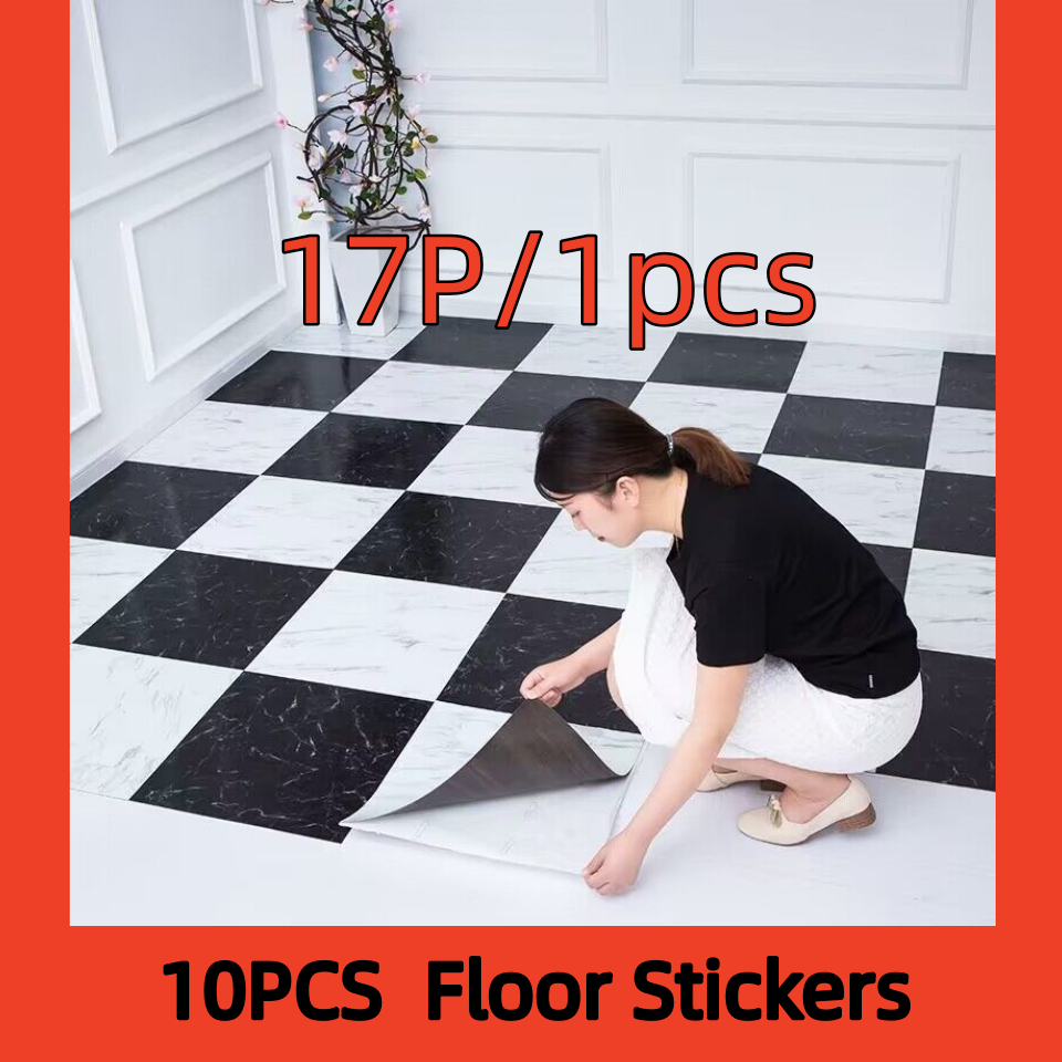 10pcs Vinyl tile floor sticker 30cm x 30cm Self Adhesive waterproof ...
