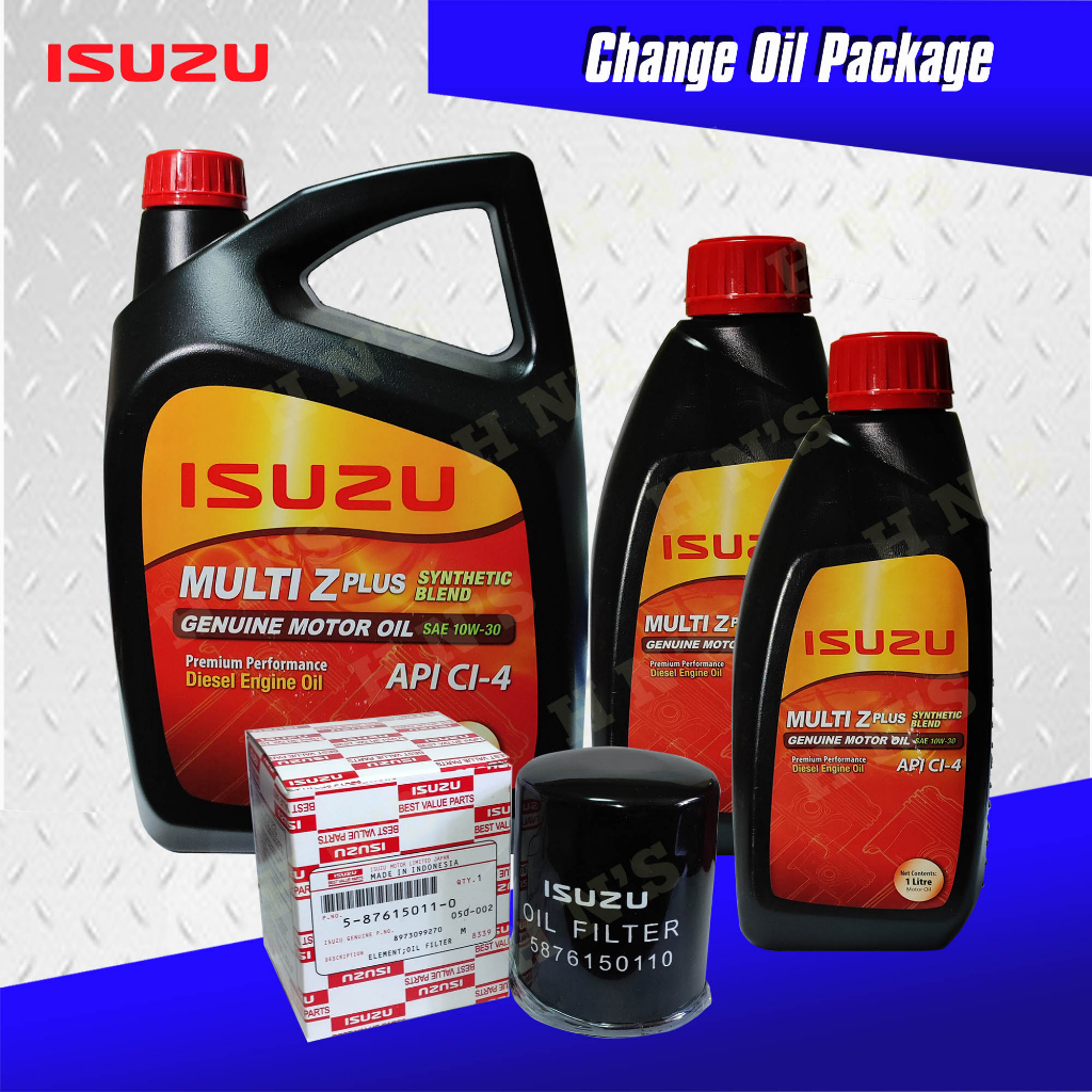 ISUZU Multi-Z Plus Genuine Motor 10W-30 Oil Change Package 6 Liters for ...