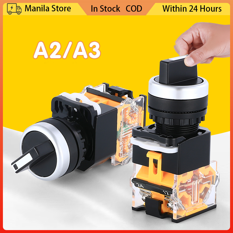 22mm Selector Rotary Switch 10A400V Power Switch Self-lock Self-reset ...