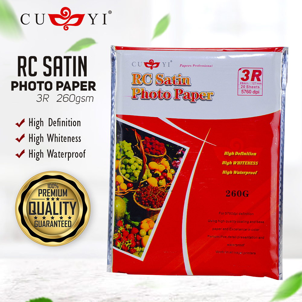 CUYI RC Satin Paper Resin Coated Inkjet Paper A4 - 5R - 4R - 3R ...