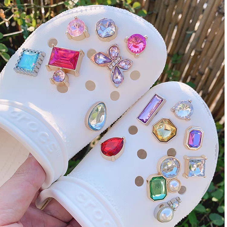 Crocs Jibbitz Metal Diamond Pins for shoes bags High quality #cod ...