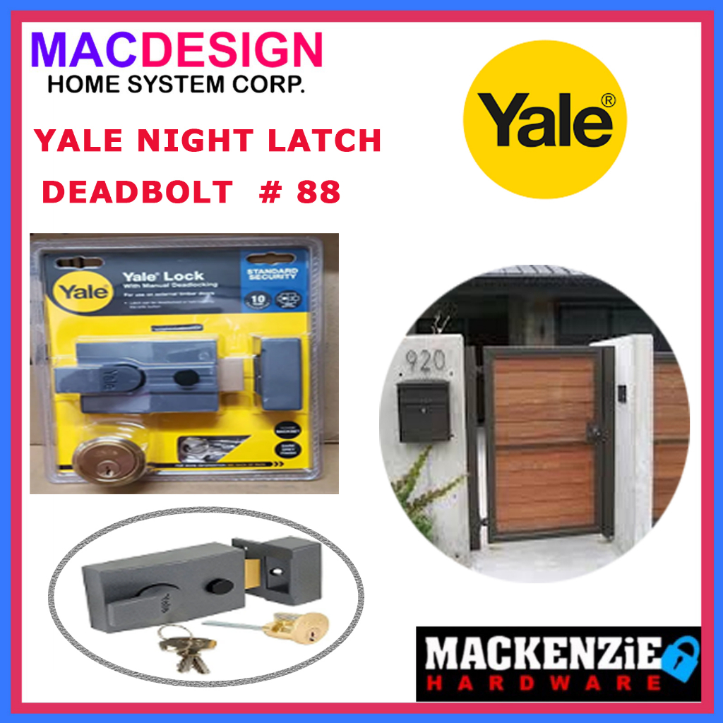 Yale Night latch Deadbolt P88 DMG | Shopee Philippines