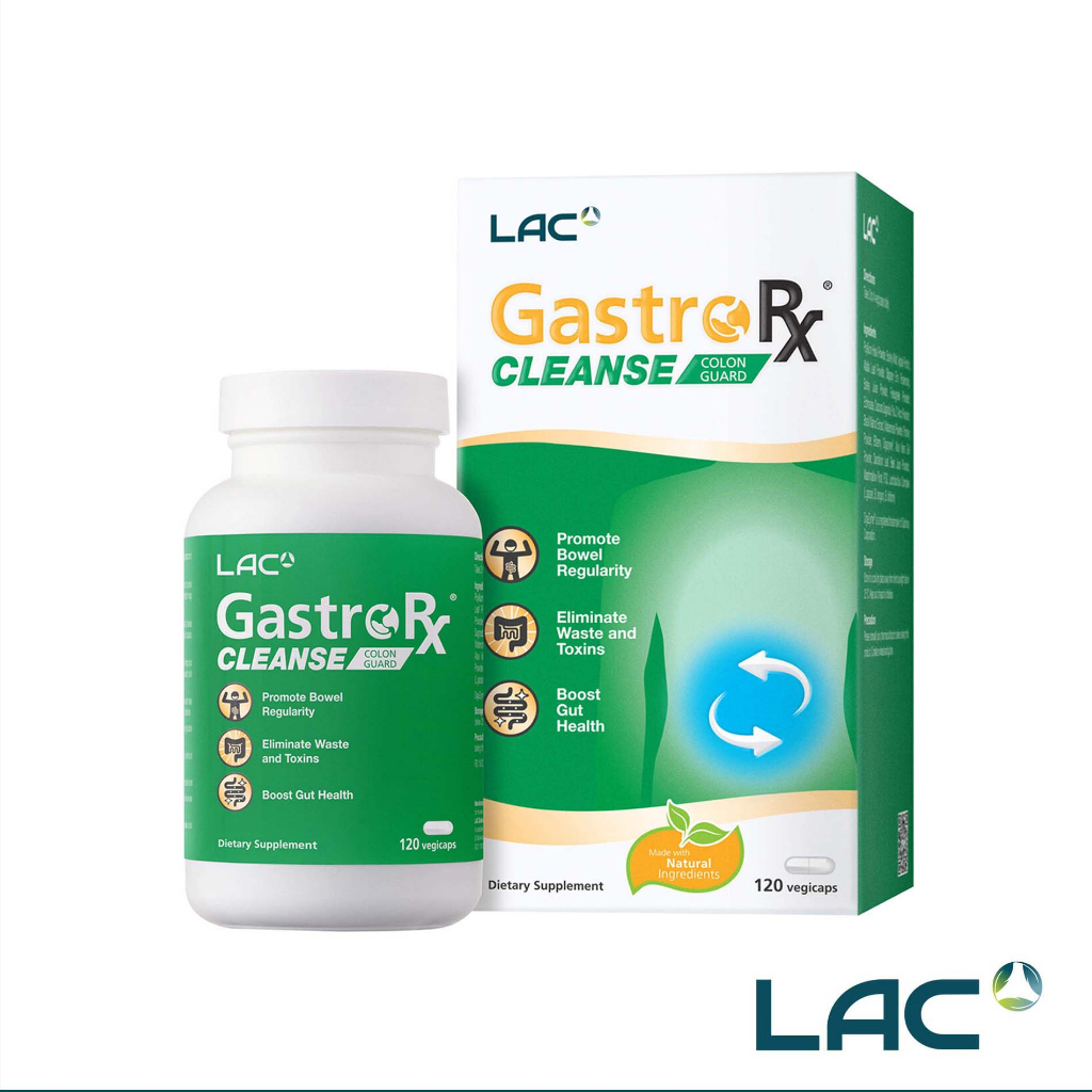LAC GastroRX Cleanse Colon Guard 120 Vegicaps (Consume within June 2028 ...