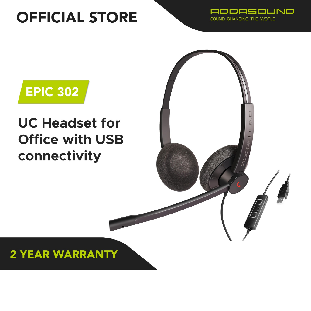 ADDASOUND Epic 302 Usb-A Binaural With Outstanding Noise Canceling ...