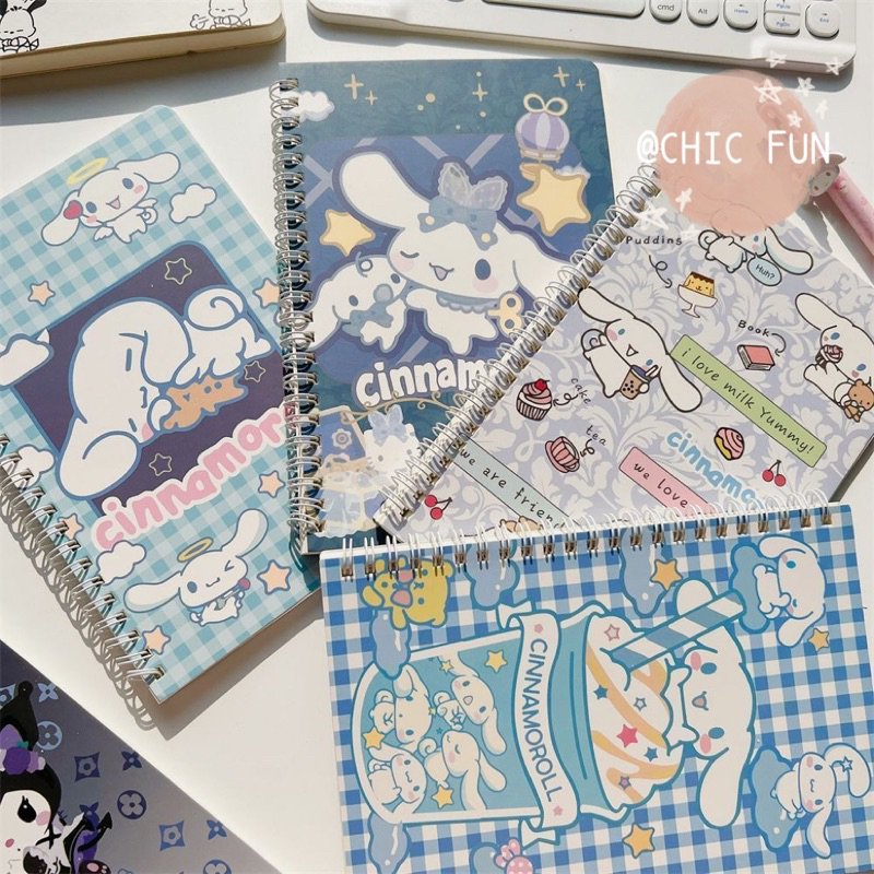 READY STOCK 4pcs A5 cute cartoon Cinnamoroll 60 sheets notebook WITH ...