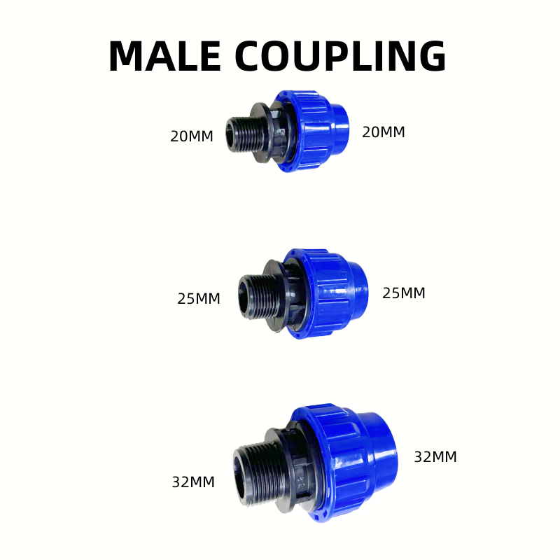 PE Compression Fittings 1/2" 3/4" 1" hdpe pvc pipe elbow tee coupling valve female male | Shopee ...